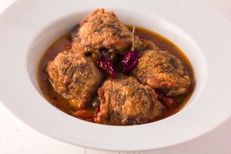 chicken with calabrian chilies - glebe kitchen