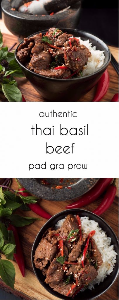 thai basil beef - pad gra prow - glebe kitchen