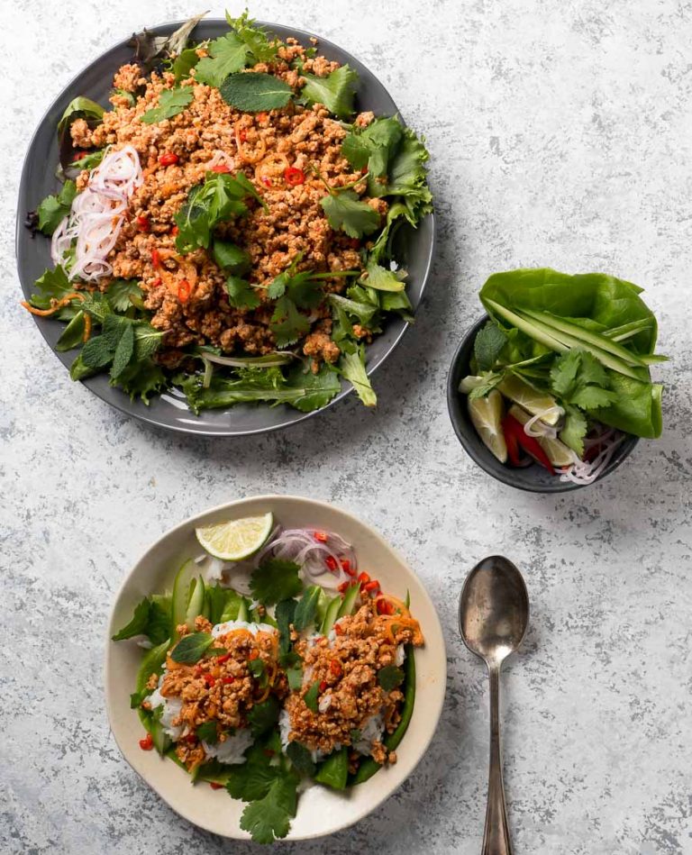 larb - thai pork salad - glebe kitchen