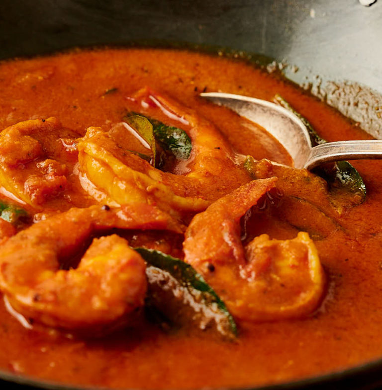 prawn curry - south indian restaurant style - glebe kitchen